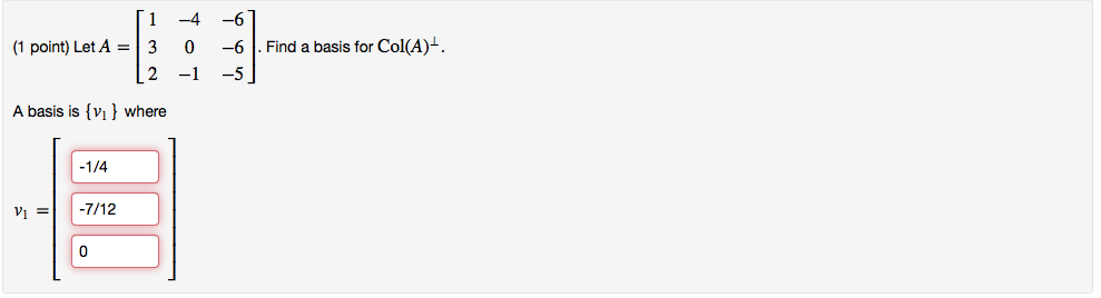 Solved Let A=[1 −4 −6 3 0 −6 2 −1 −5]. Find a basis for | Chegg.com