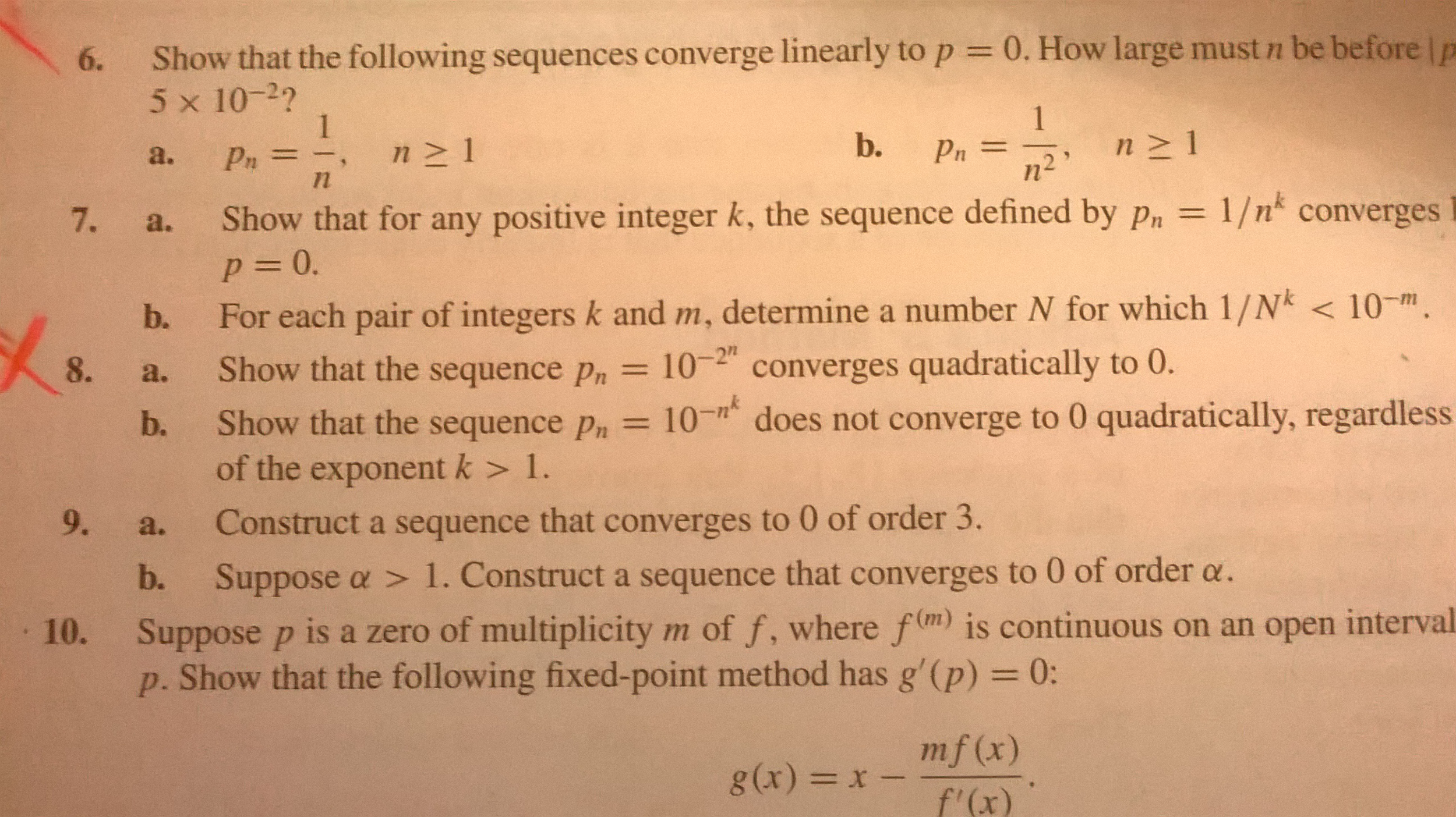 Solved Show that The following sequences converge linearly | Chegg.com