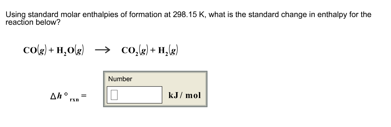 Using standard molar enthalpies of formation at | Chegg.com Using standard molar enthalpies of formation at | Chegg.com