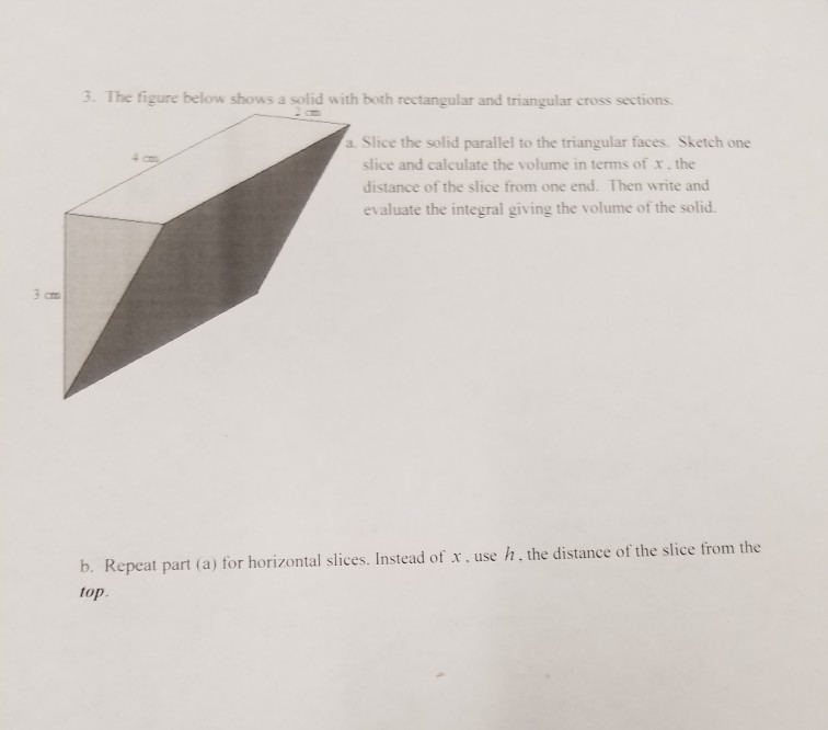 Solved 3. The figure below shows a solid with both | Chegg.com