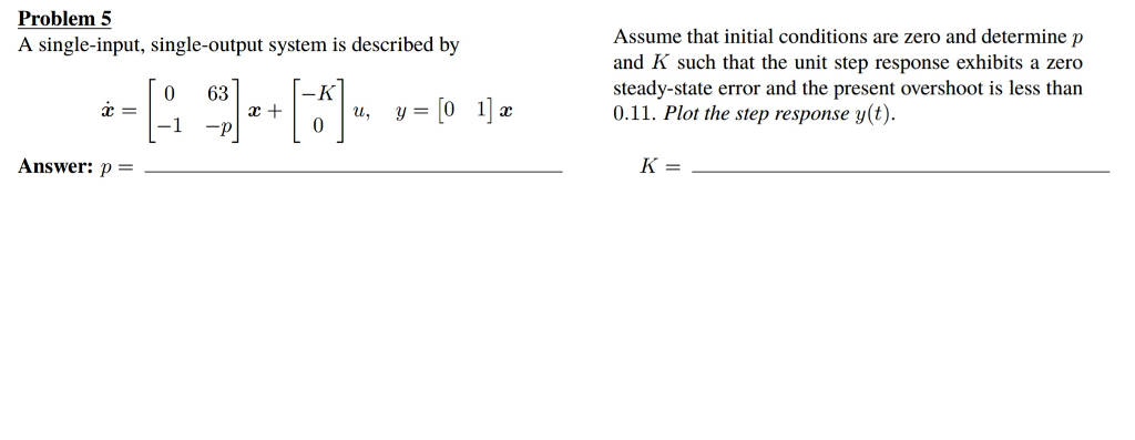 Solved A single-input, single-output system is described by | Chegg.com