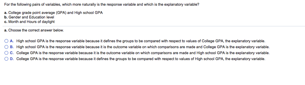 Solved For the following pairs of variables, which more | Chegg.com