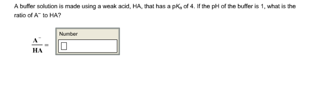 Solved A buffer solution is made using a weak acid, HA, that | Chegg.com