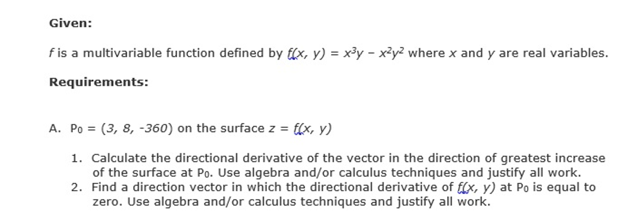 Solved F is a multivariable function defined by f(x, y) = | Chegg.com