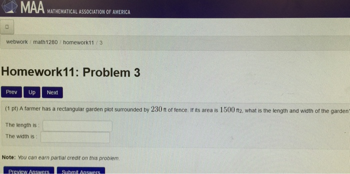 Solved A farmer has a rectangular garden plot surrounded by | Chegg.com