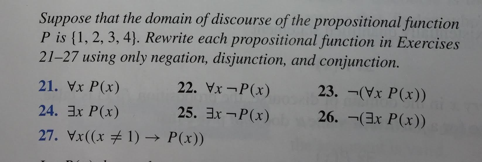 Solved Suppose that the domain of discourse of the | Chegg.com