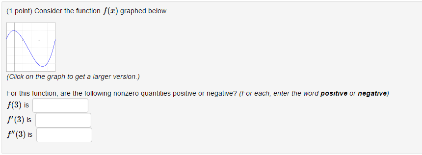 Solved Consider the function f(x) graphed below. For this | Chegg.com