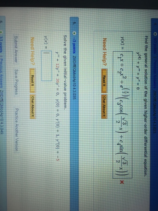 Solved Find the general solution of the given higher-order | Chegg.com