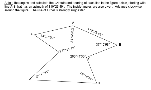 Solved Adjust the angles and calculate the azimuth and | Chegg.com