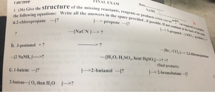 Solved Give the structure of the missing reactants, reagents | Chegg.com