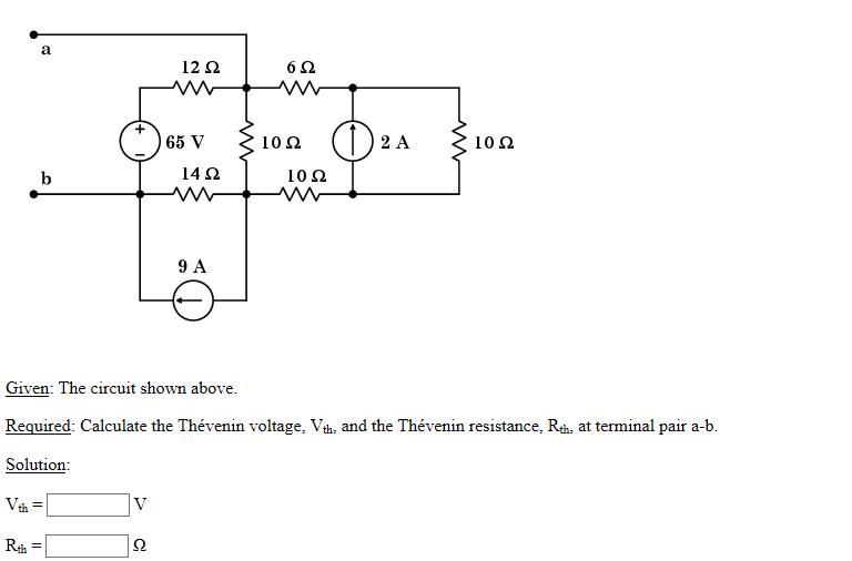 Solved Given: The circuit shown above. Required: Calculate | Chegg.com