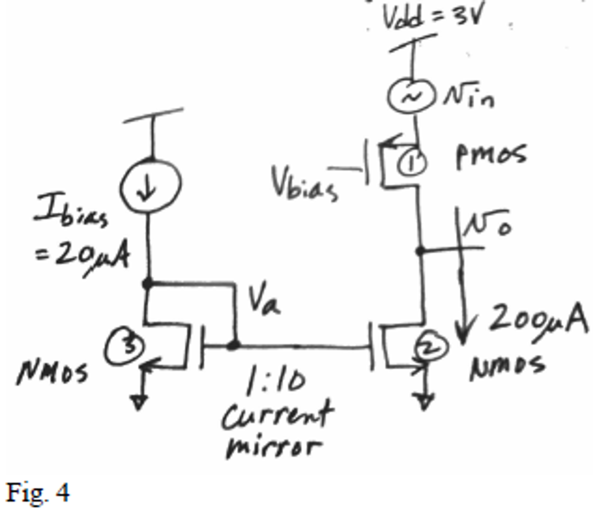 Solved Problem 4 - Integrated Common Gate Amplifier: For the | Chegg.com