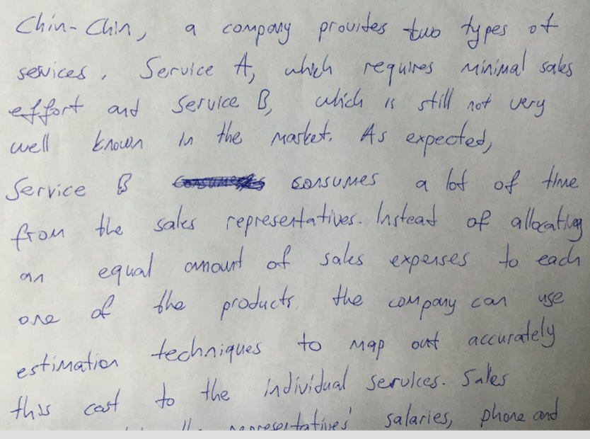 Solved Chin-Chin a compay provides tuo ym sewicos Service ih | Chegg.com