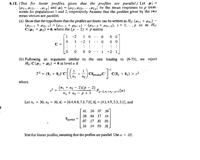 Let mu'_1 = {mu_11, mu_12, ..., mu_1 P] and mu'_2 = | Chegg.com