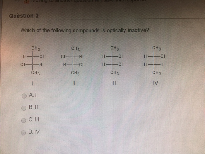 Solved Which of the following compounds is optically | Chegg.com