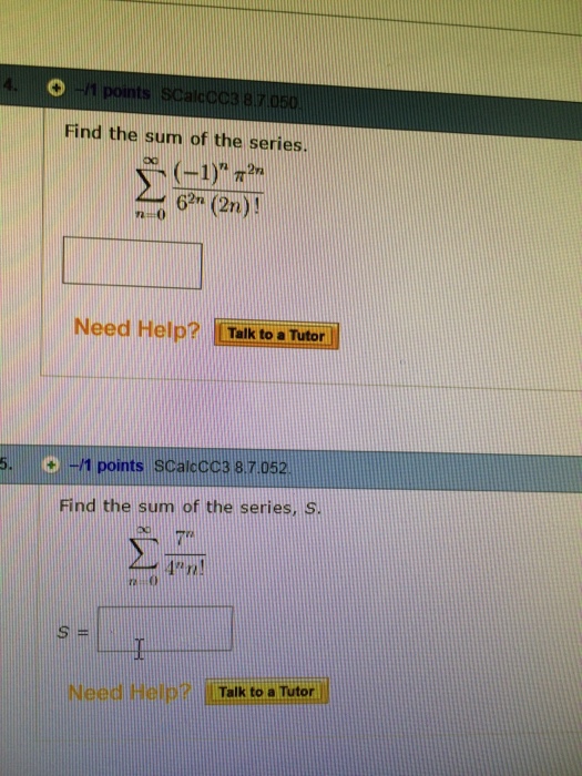 Solved Find the sum of the series. sigma_n = 0^infinity | Chegg.com