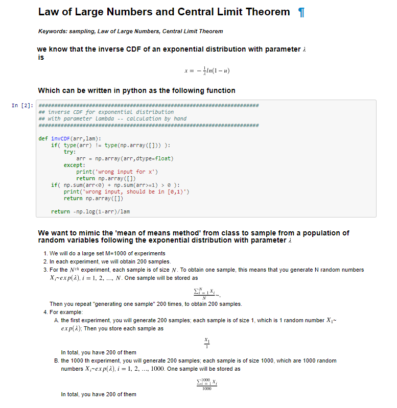 Law of Large Numbers and Central Limit Theorem | Chegg.com
