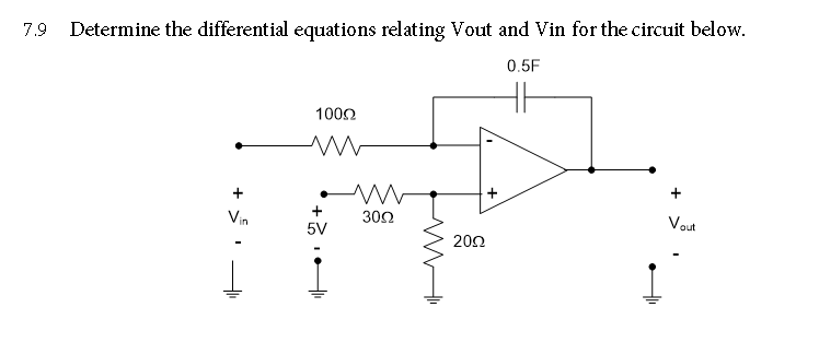 Solved 7.9 Determine the differential equations relating | Chegg.com