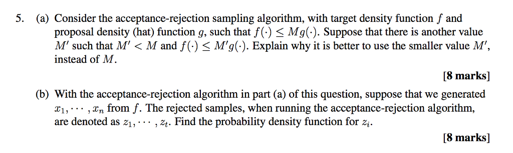 A Consider The Acceptance Rejection Sampling 1739