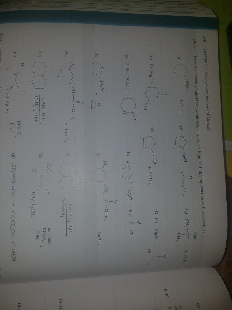 Solved 536 CHAPTER 10 Structure and Synthesis of Alcohols | Chegg.com