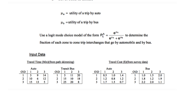 Problem I : (40%) Use the trip interchange matrix | Chegg.com