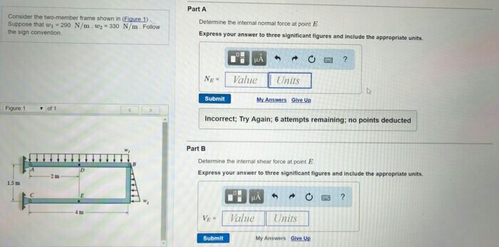 Solved Consider the two-member frame shown in (Figure 1). | Chegg.com