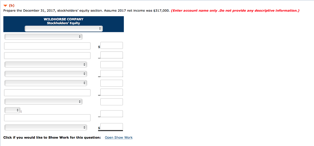 Solved Exercise 15-18 (Part Level Submission) Wildhorse | Chegg.com