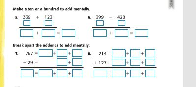 Solved Make a ten or a hundred to add mentally. 5. 339 123 | Chegg.com