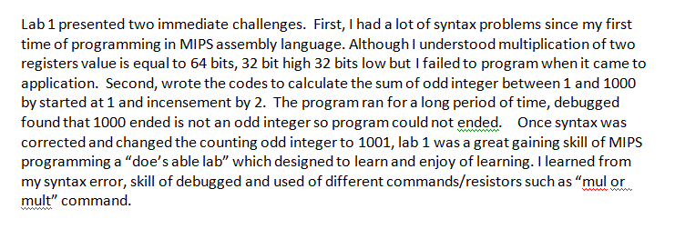 Solved The purpose of lab 1 is building our MIPS programming | Chegg.com