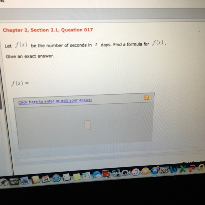 Solved Chapter 2, Section 2.1, Question 017 Let (x) be the | Chegg.com