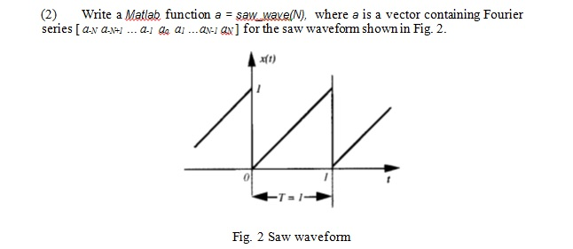 Solved Write a Matlab function a =sq_wave(N), where a is a | Chegg.com