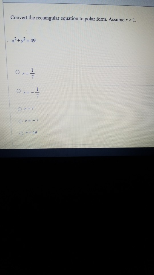 Solved Convert the rectangular equation to polar form. | Chegg.com