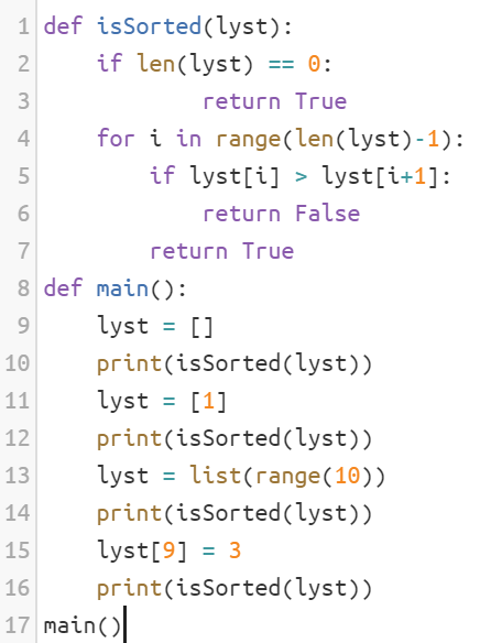 Solved A List Is Sorted In Ascending Order If It Is Empty Or