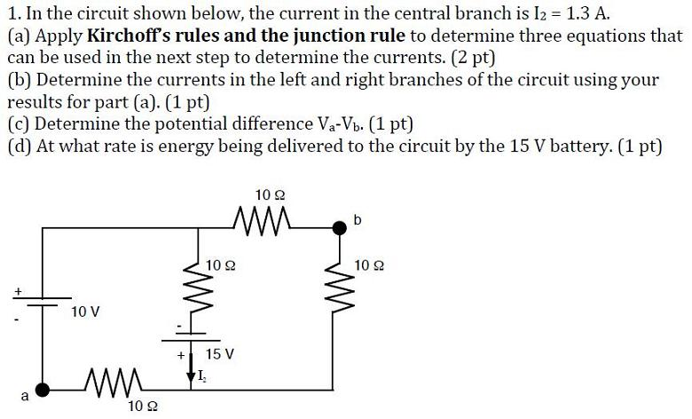 Solved In the circuit shown below, the current in the | Chegg.com