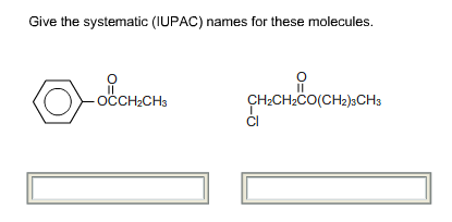 Solved Give the systematic (IUPAC) names for these molecules | Chegg.com