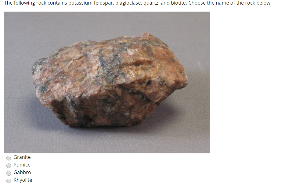 Solved The following rock contains potassium feldspar, | Chegg.com Solved The following rock contains potassium feldspar, | Chegg.com