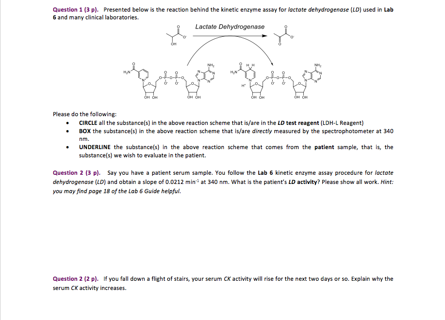 Solved Question 1 (3 p). Presented below is the reaction | Chegg.com
