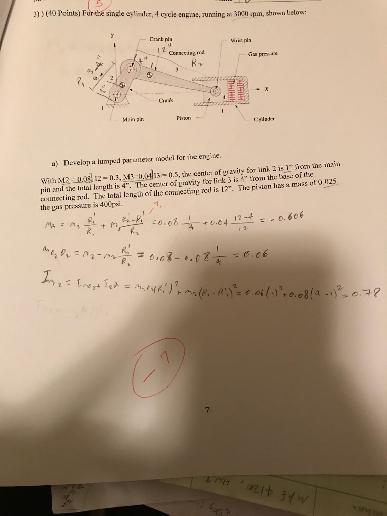 Solved 3 40 Points For The Single Cylinder 4 Cycle