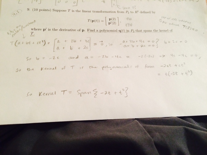 Solved Is this correct? Linear algebra - polynomial spans | Chegg.com