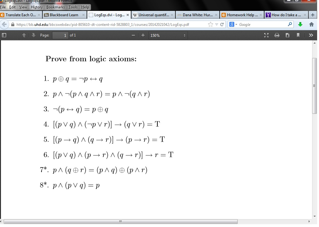 Solved Prove from logic axioms: | Chegg.com