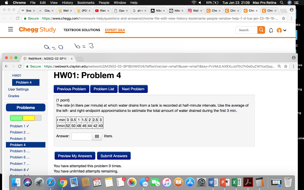 Solved Chrome File Edit View History Bookmarks People Window | Chegg.com