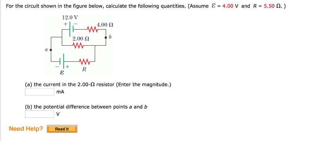 Solved For the circuit shown in the figure below, calculate | Chegg.com