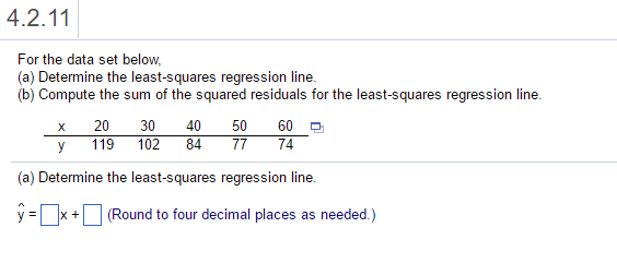Solved For the data set below. (a) Determine the | Chegg.com