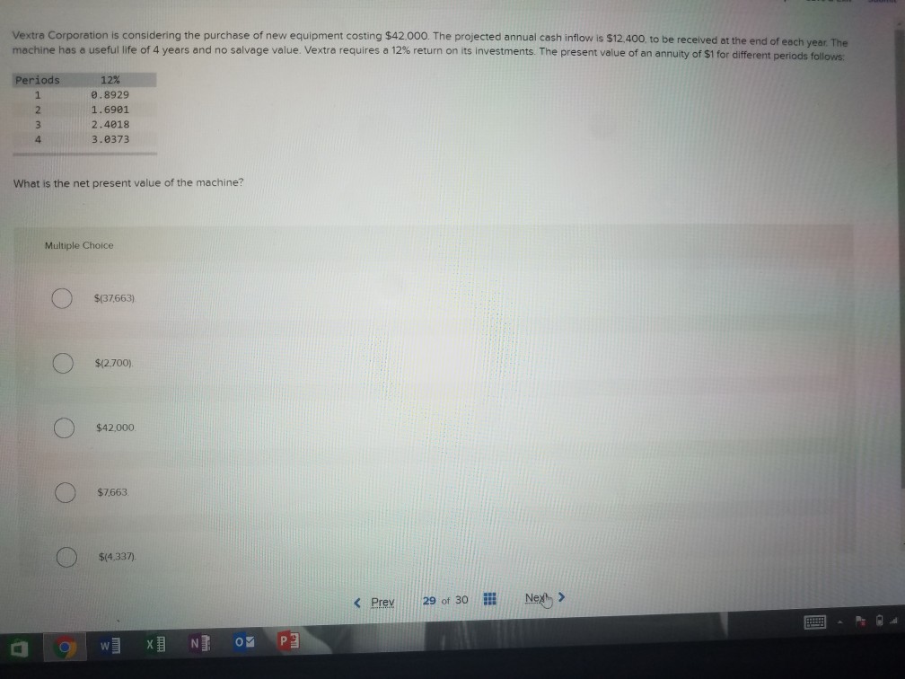 Solved Saved Help Save & Exit The following present value | Chegg.com