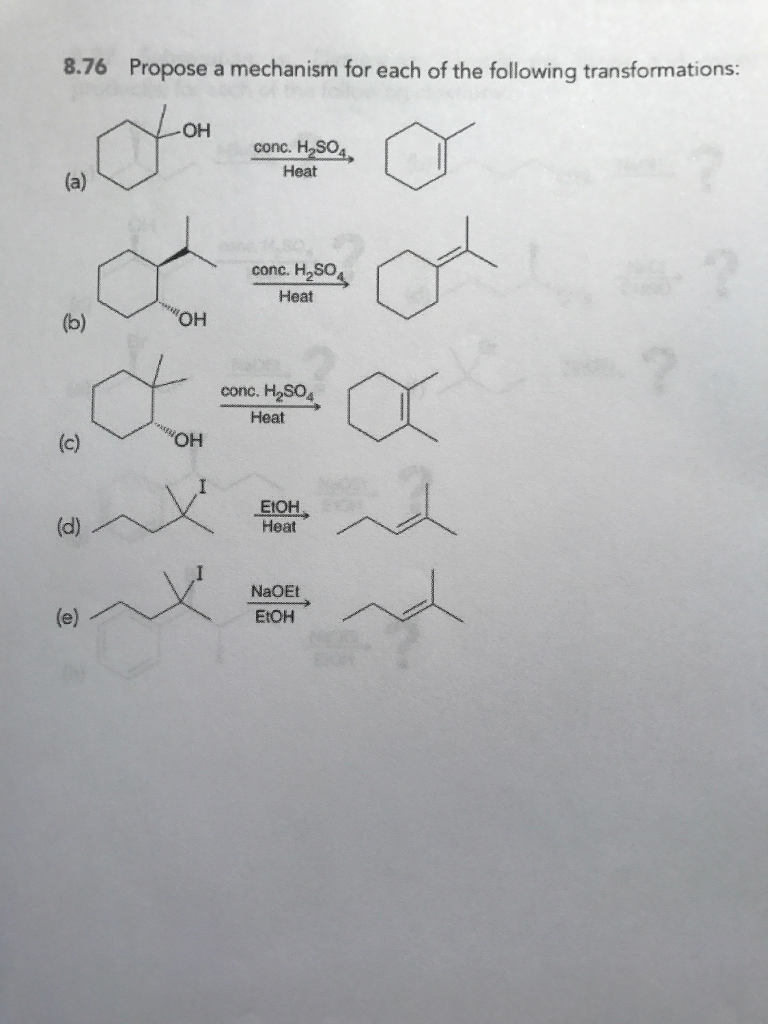 Solved Propose a mechanism for each of the following | Chegg.com