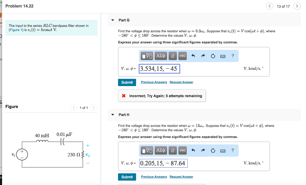 Solved Answer the incorrect( PART G and H) questions below, | Chegg.com