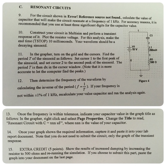 Solved For the circuit shown in Error! Reference source not | Chegg.com