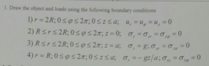 Solved 1. Draw the object and loads using the following | Chegg.com