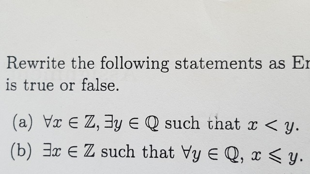 Solved Rewrite the following statements as Er is true or | Chegg.com