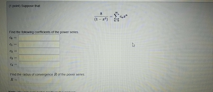 Solved (1 point) Suppose that Find the following | Chegg.com
